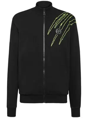 PLEIN SPORT Logo-appliqué Track Jacket - Black