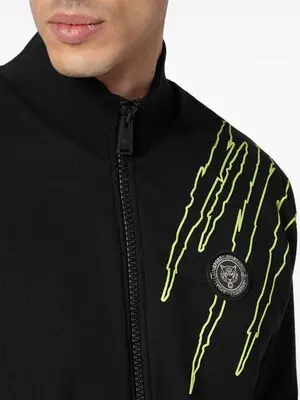 PLEIN SPORT Logo-appliqué Track Jacket - Black