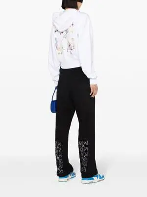 Off-White X-ray Arrow Cropped Hoodie - White