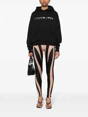 MUGLER Logo-lettering Jersey Hoodie