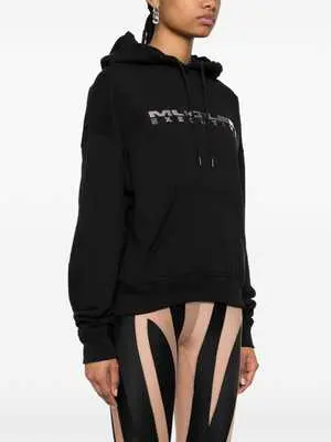 MUGLER Logo-lettering Jersey Hoodie