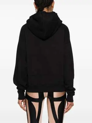 MUGLER Logo-lettering Jersey Hoodie
