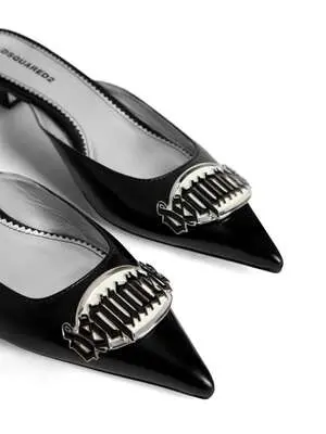 Dsquared2 35mm Logo-plaque Leather Mules