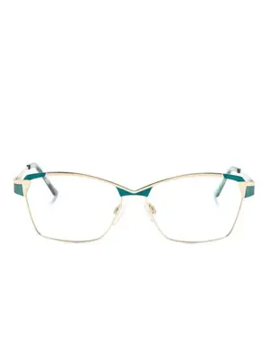 Cazal Rectangle-frame Glasses - Green