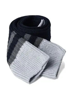 Brunello Cucinelli Striped Cotton Socks - Blue