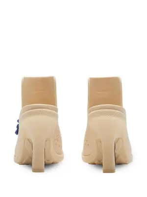 Burberry Equestrian Knight Mules - Neutrals