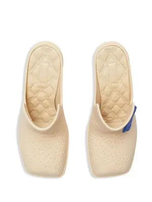 Burberry Equestrian Knight Mules - Neutrals