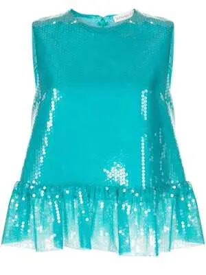 Nina Ricci Sequin-embellished Sleeveless Top