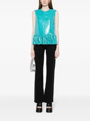 Nina Ricci Sequin-embellished Sleeveless Top
