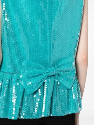 Nina Ricci Sequin-embellished Sleeveless Top