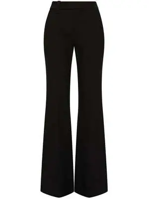 Oscar De La Renta High-waisted Flared Trousers - Black
