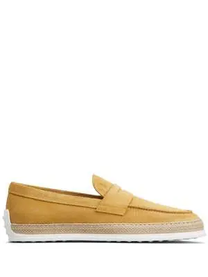 TOD'S Gommino Suede Loafers - Yellow