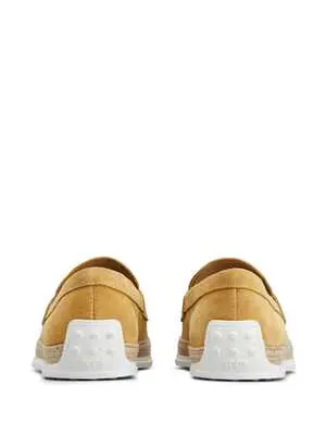 TOD'S Gommino Suede Loafers - Yellow