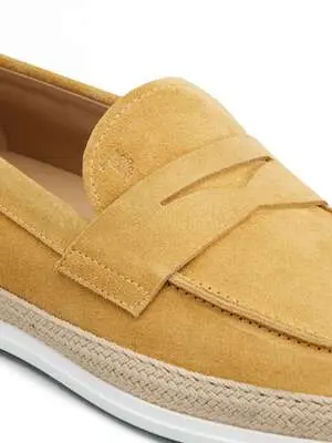 TOD'S Gommino Suede Loafers - Yellow