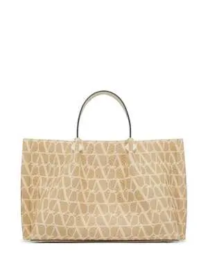Valentino Garavani Iconographe Raffia Tote - Neutrals