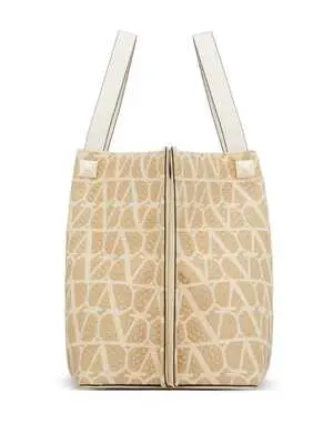 Valentino Garavani Iconographe Raffia Tote - Neutrals