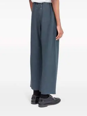 MAISON MARGIELA Wide-leg Cotton Track Pants - Blue