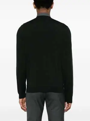 ZANONE Fine-knit V-neck Cardigan - Black