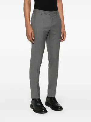 Incotex Slim-fit Virgin Wool Trousers - Grey