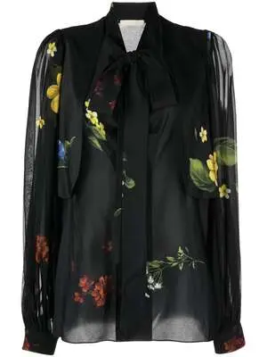 Elie Saab Floral-print Silk Shirt