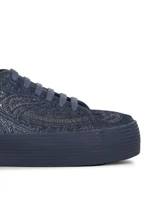 Etro Paisley-print Denim Sneakers