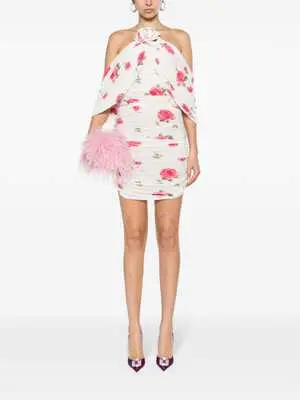 Magda Butrym Rose-print Minidress - White