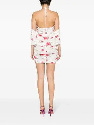 Magda Butrym Rose-print Minidress - White