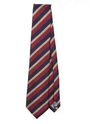 Dunhill Striped Mulberry Silk Tie