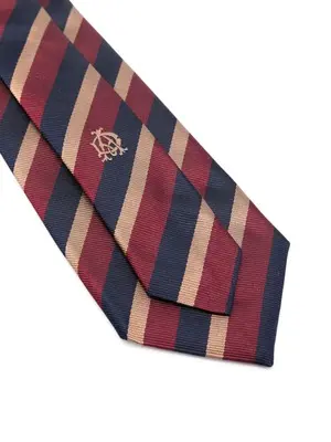 Dunhill Striped Mulberry Silk Tie