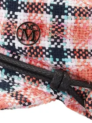 MAISON MICHEL Abby Tweed Sailor Cap - Pink