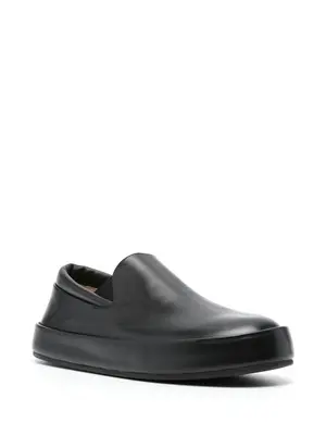 Marsèll Leather Slip-on Loafers - Black