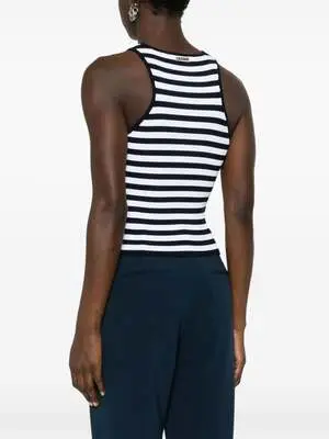 Michael Kors Striped Ribbed Tank Top