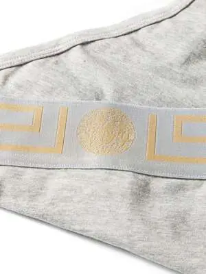 Versace Greca-waistband Cotton Briefs