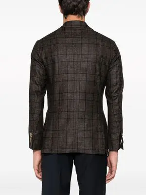 SARTORIO NAPOLI Tartan Pattern Blazer - Brown