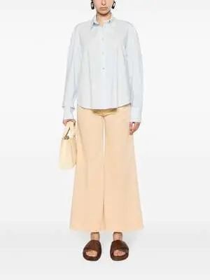 FORTE_FORTE High-waist Wide-leg Trousers - Yellow