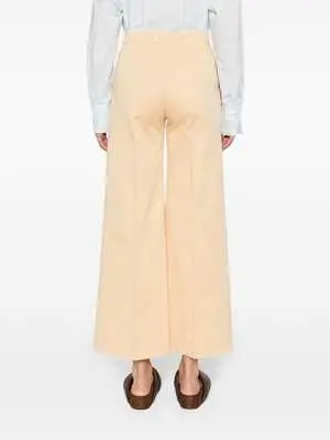 FORTE_FORTE High-waist Wide-leg Trousers - Yellow