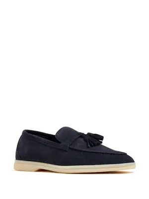 SCAROSSO Leandra Suede Loafers - Blue