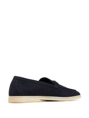 SCAROSSO Leandra Suede Loafers - Blue