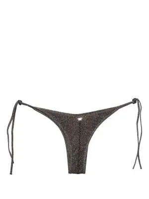 Palm Angels Lurex Bikini Bottom - Black