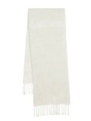 Isabel Marant Étoile Logo-embroidered Brushed Scarf - Grey
