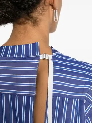 Sacai Asymmetric-hem Cotton Poplin Dress