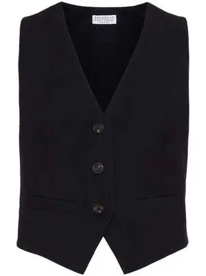 Brunello Cucinelli Button-up Waistcoat - Black