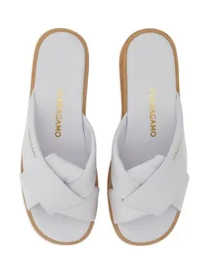 FERRAGAMO 60mm Logo-print Wedge Sandals