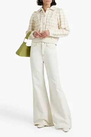 Derek Lam 10 Crosby Striped Cable-knit Cardigan