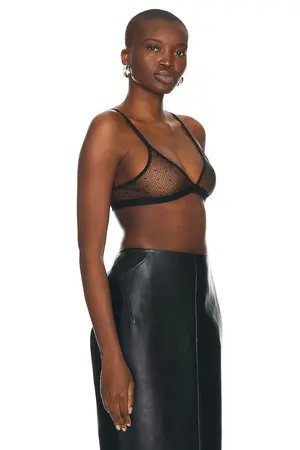 Alaïa Sheer Bra In Black