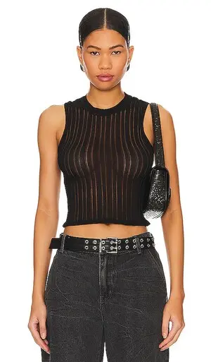 Superdown Riley Ribbed Knit Top