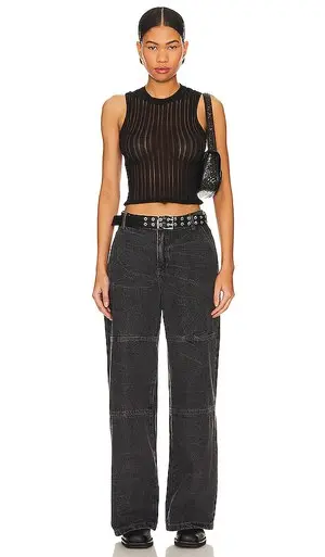 Superdown Riley Ribbed Knit Top
