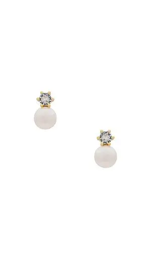 Shashi Bliss Stud Earrings - Gold & Pearl