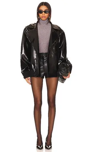 Amanda Uprichard Kelso Faux Leather Shorts