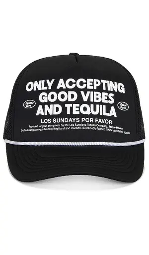 LOS SUNDAYS The Drama Free Trucker Cap - Black